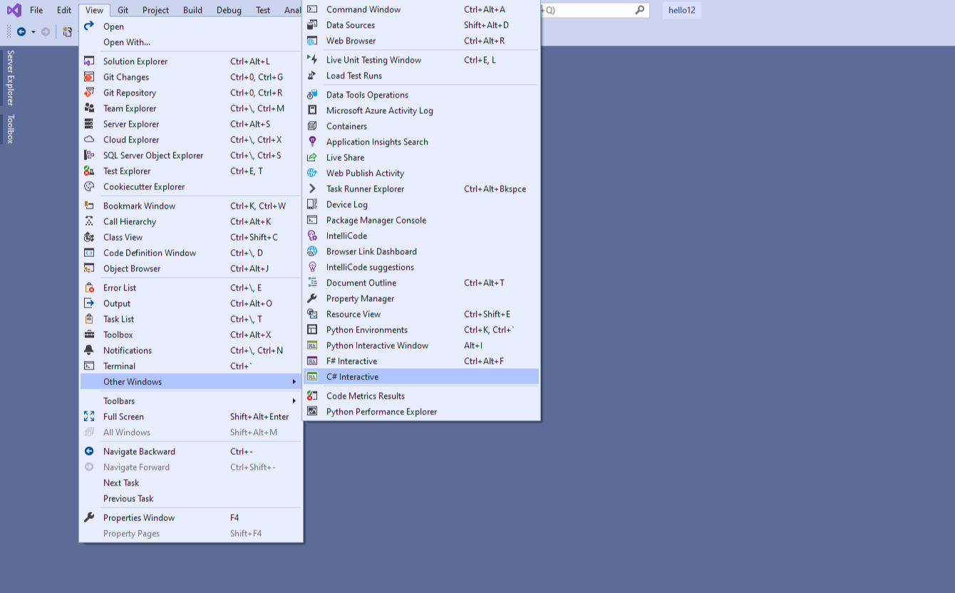 How to launch a C# REPL or interactive compiler in Visual Studio